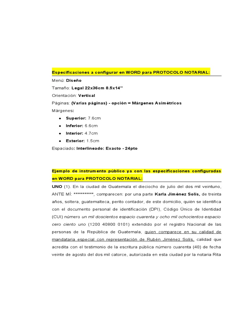 DNIV Material - Ejemplo Margenes Protocolo y Razon de Cierre - Sep-21 | PDF | Derecho Civil ...