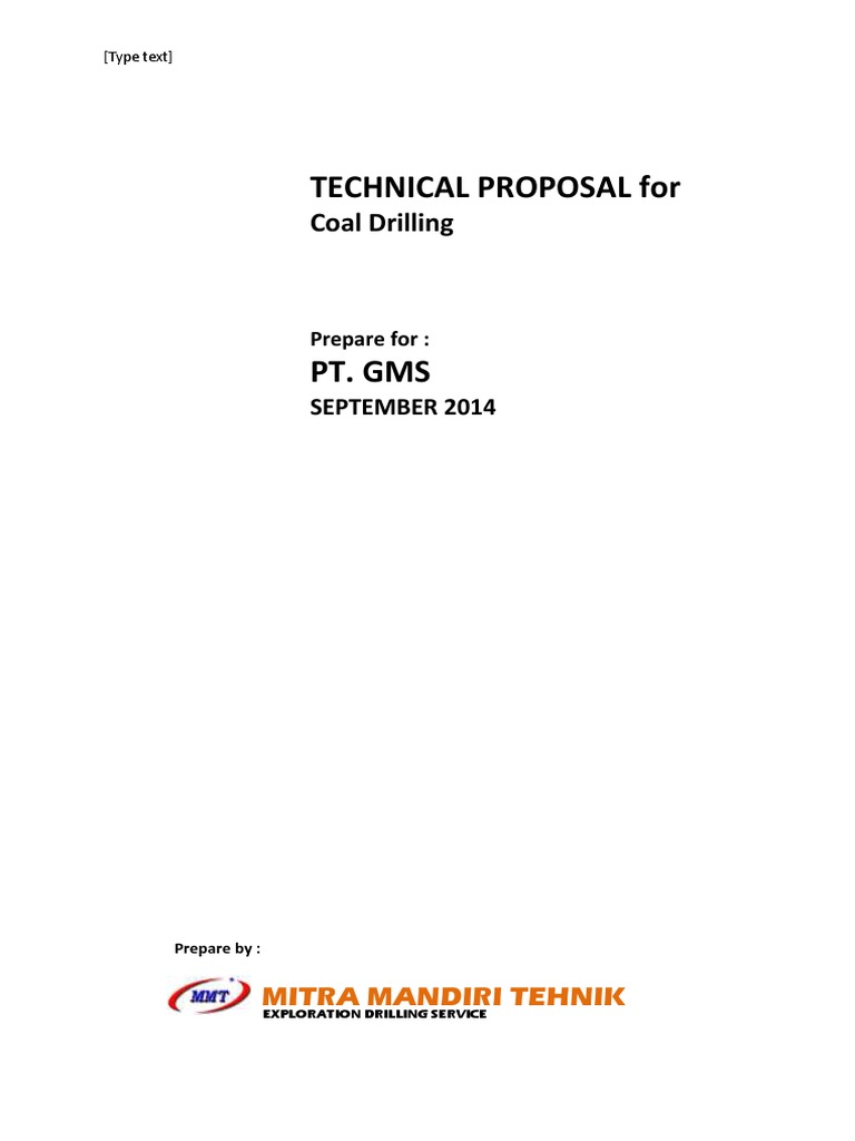 Quotation Drilling Coal - GMS | PDF