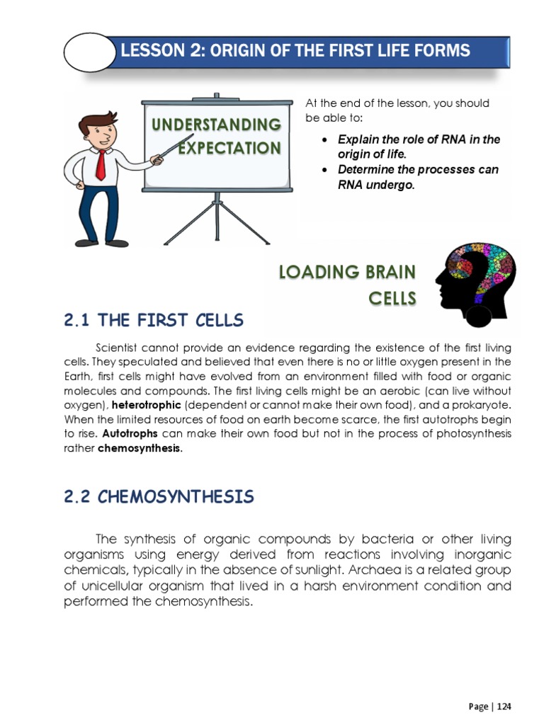 Lesson 2:: Origin of The First Life Forms | Download Free PDF | Cell ...