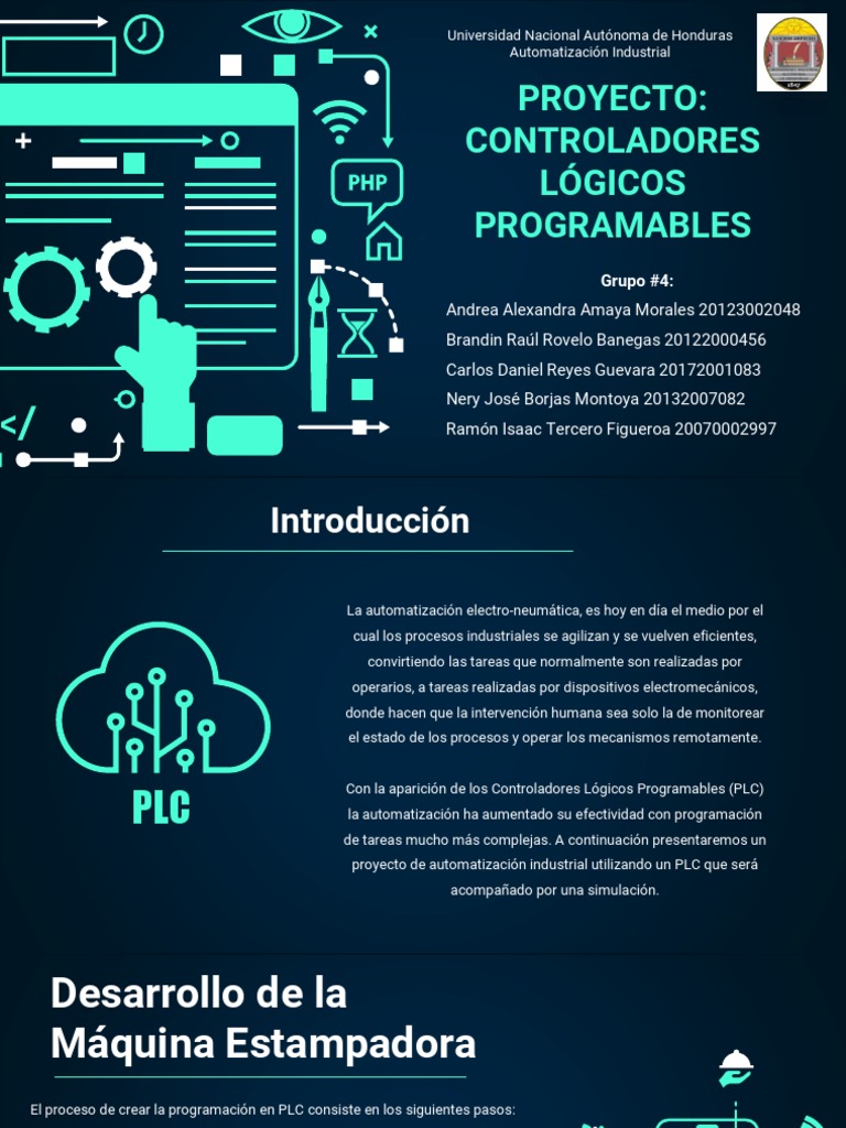 Proyecto PLC Grupo 4 | PDF | Controlador lógico programable | Automatización