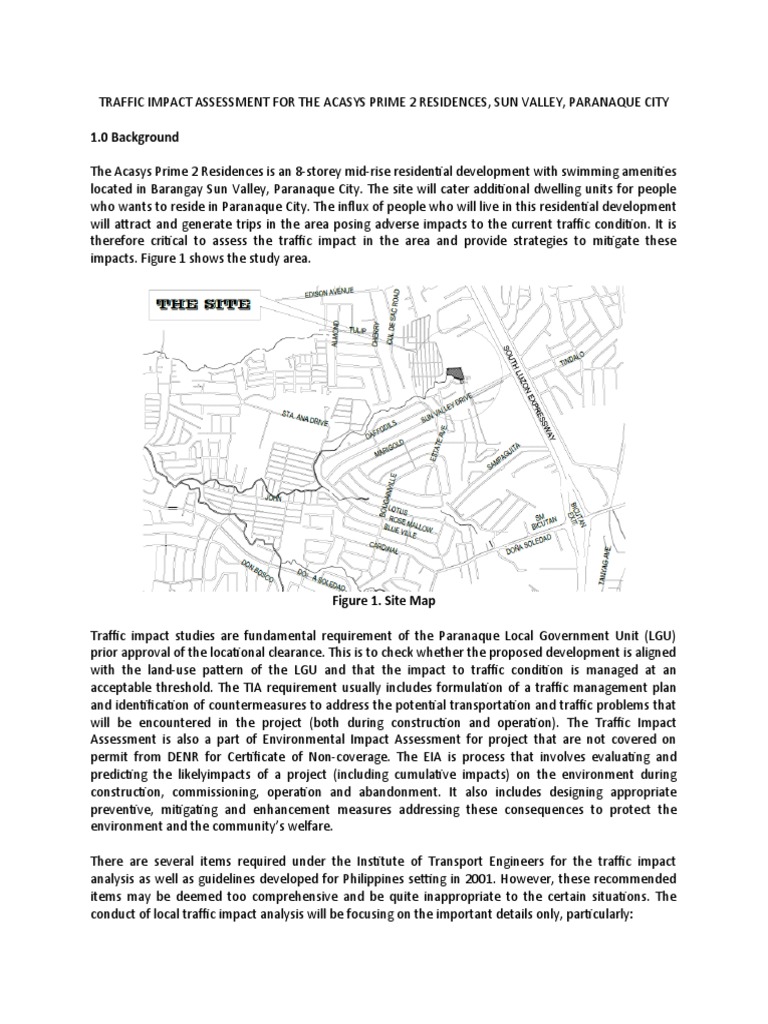 ACASYS Prime 2 TIA Proposal | PDF | Environmental Impact Assessment | Transport
