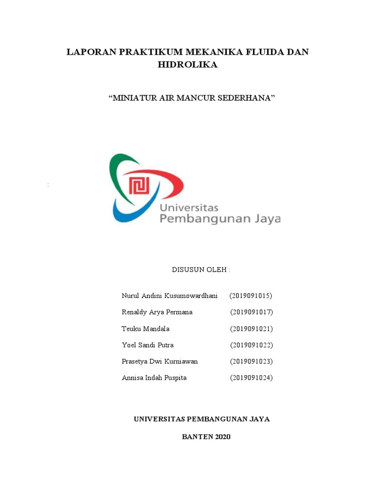 Laporan Air Mancur Sederhana MEKFLU | PDF
