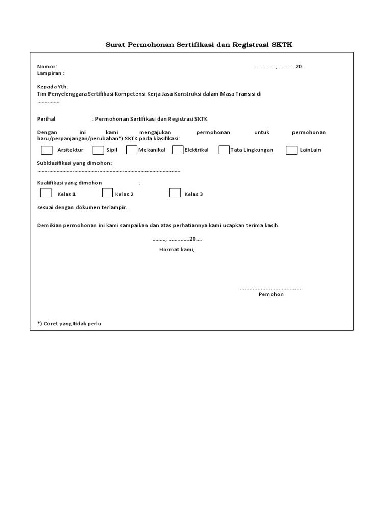 Lampiran Permohonan Uji SKT 2021 | PDF | Komputer
