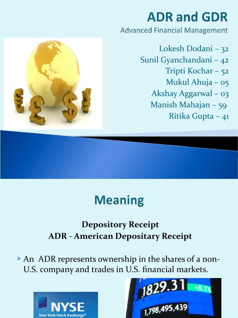 Adr and GDR | PDF | American Depositary Receipt | Stock Market