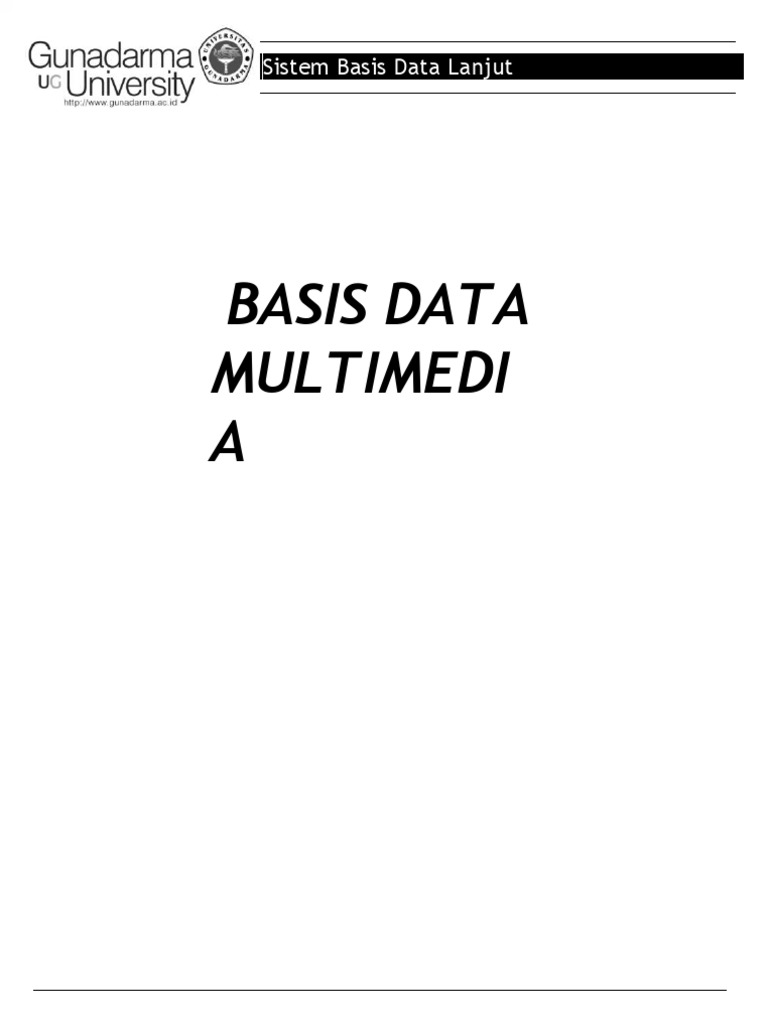 Sistem Basis Data Lanjut BASIS DATA MULTIMEDIA | PDF