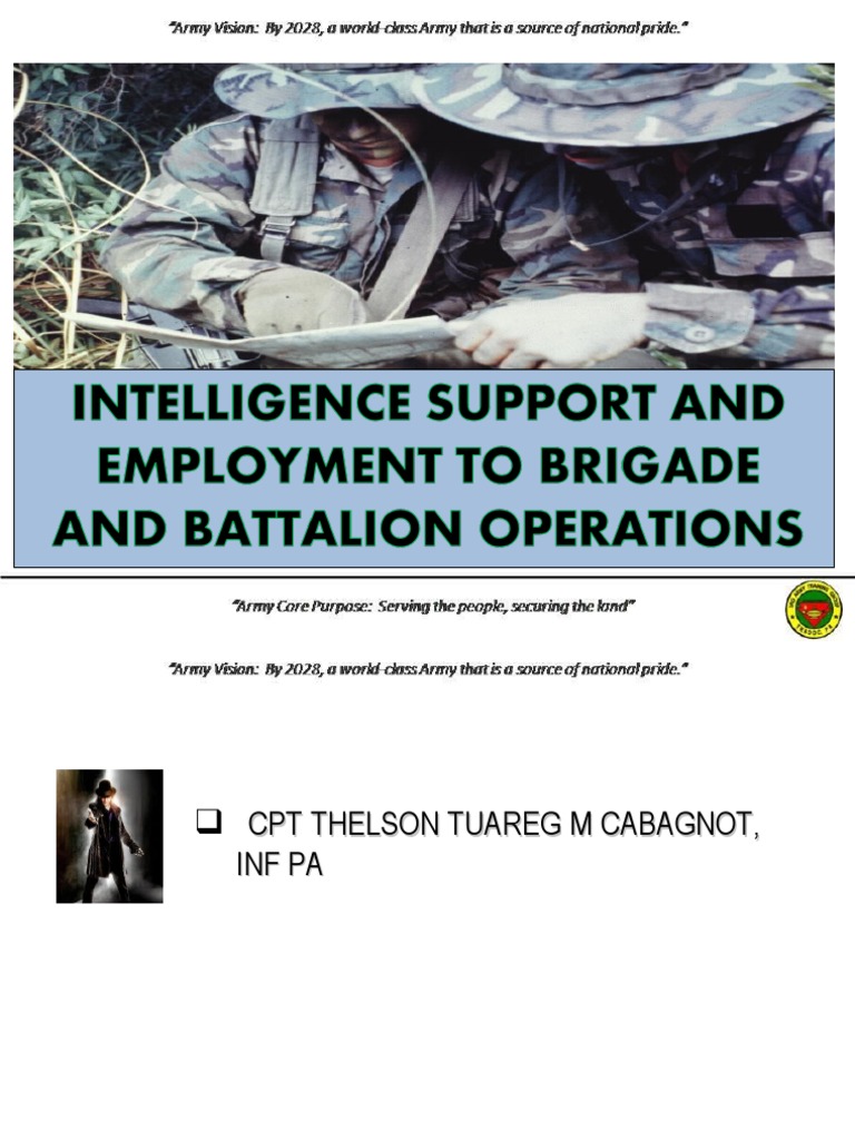 INTEL SUPPORT TO Bde&Bn Final | PDF | Military Intelligence | Counterintelligence