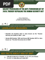 RA 11479 - Anti-Terrorism Act of 2020 | PDF | Detention (Imprisonment) | Arrest