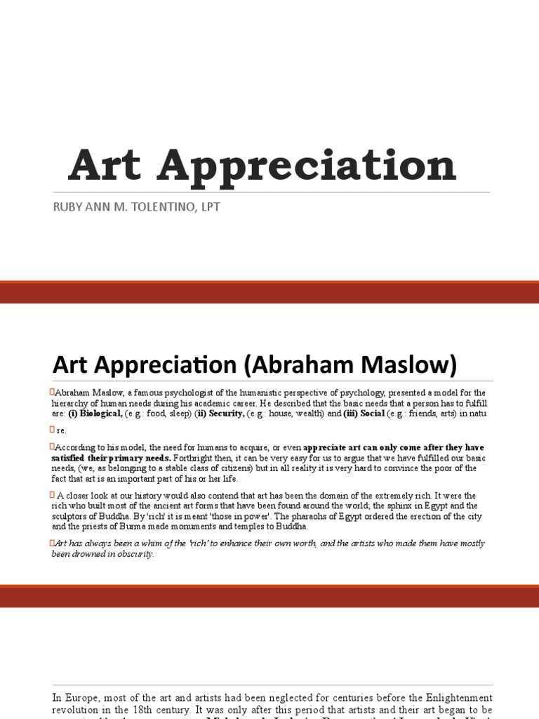 Art Appreciation | PDF | Expressionism | Romanticism