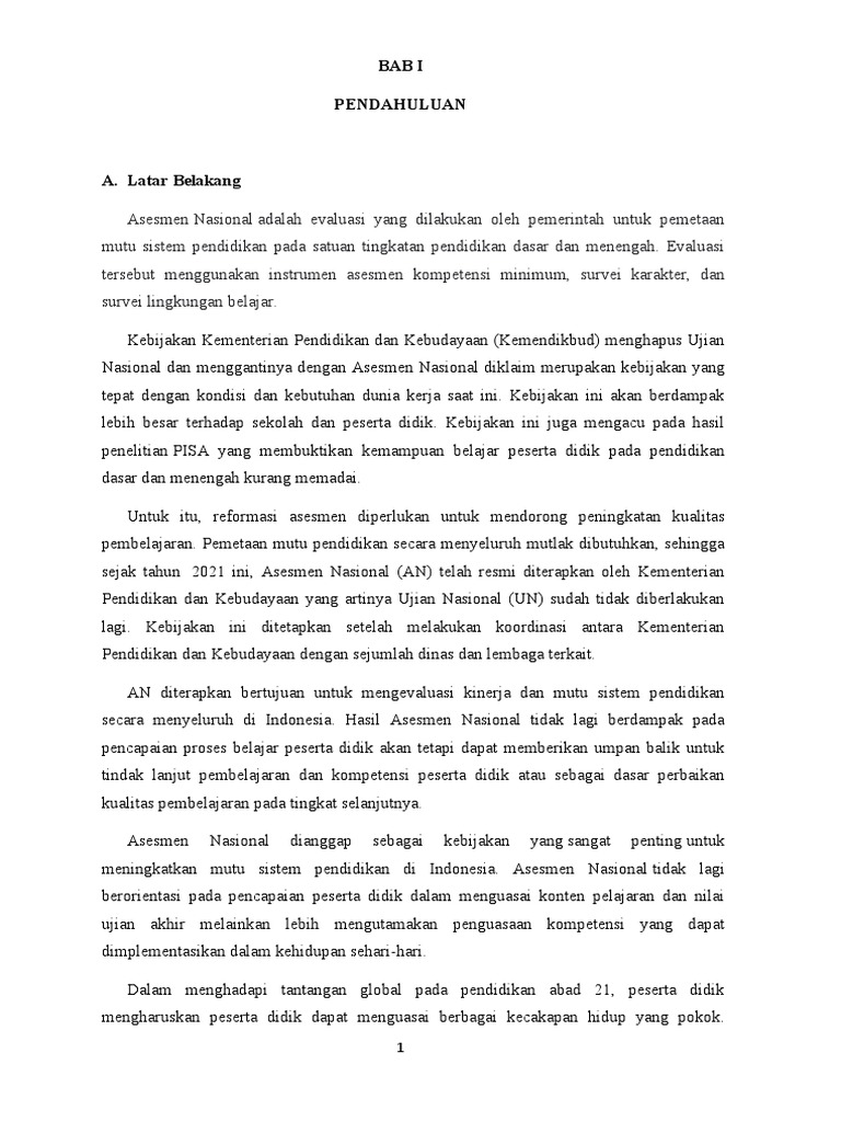 Program Kerja Anbk 2021 | PDF