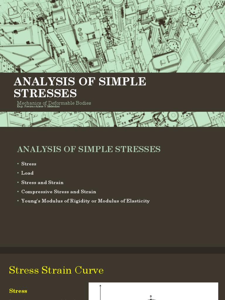 Analysis of Simple Stresses | PDF | Deformation (Engineering) | Yield (Engineering)