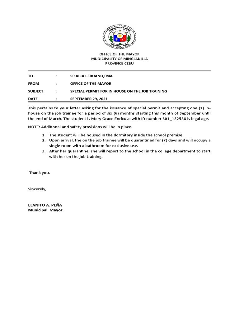 Request Letter School | PDF