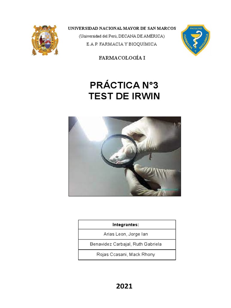 Práctica N°3 Test de Irwin | PDF | Virus de la hepatitis C | Drogas
