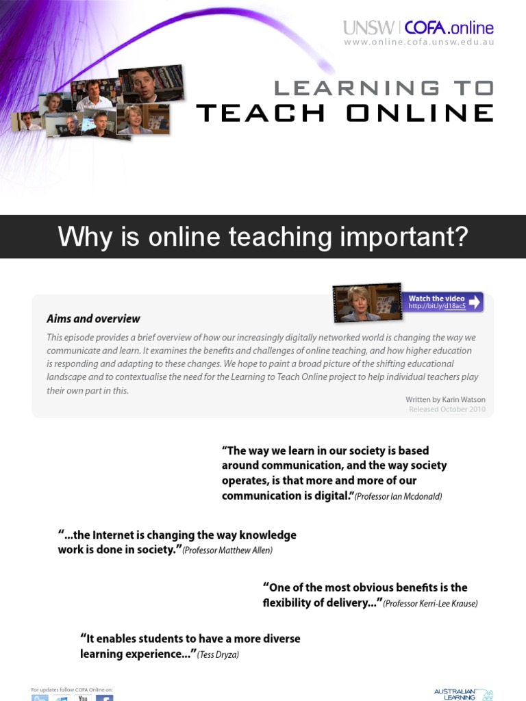Why Is Online Teaching Important? | PDF | Educational Technology | Teachers