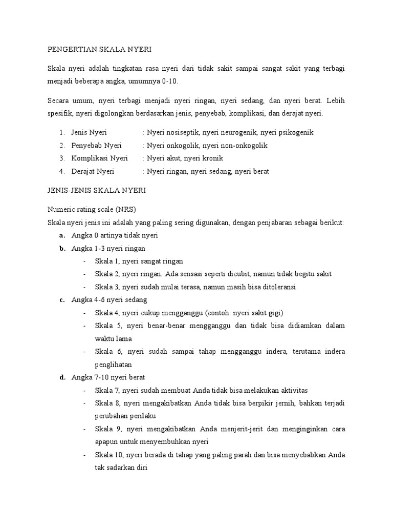 Pengkajian Nyeri dengan Metode PQRST | PDF