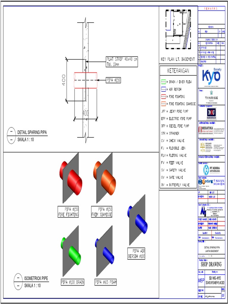 M-0303 - TD - Detail Ruang Pompa (Detail Sparing Pipa) | PDF