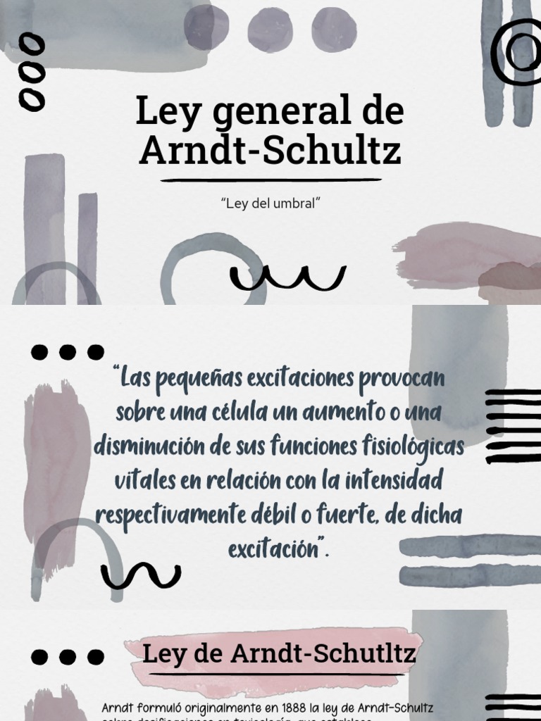 Ley de Arndt-Schultz | PDF