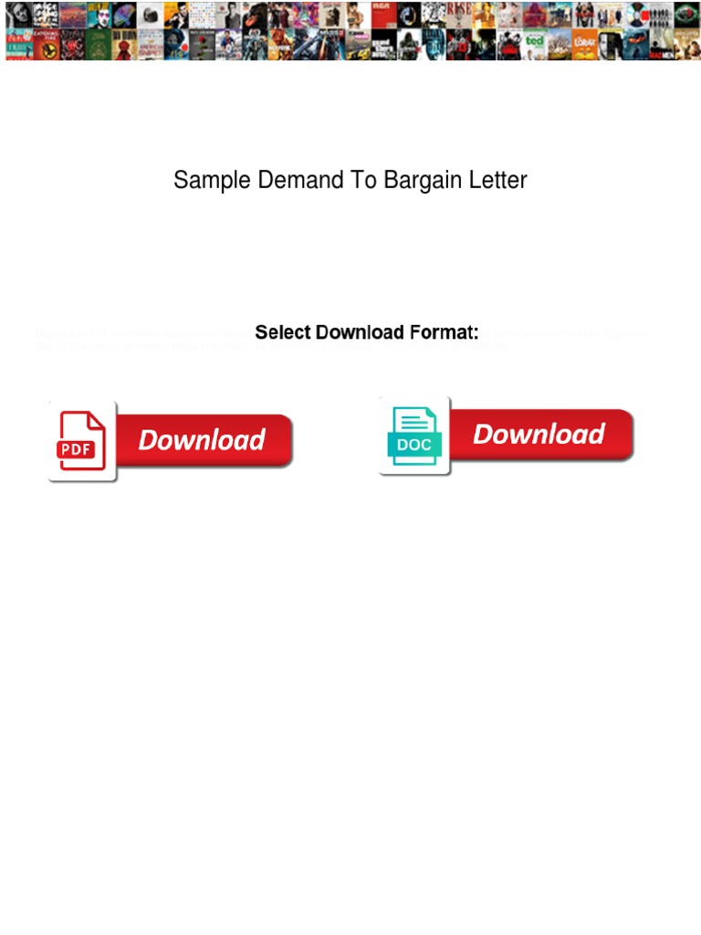 Sample Demand To Bargain Letter | PDF | Negotiation | Employment