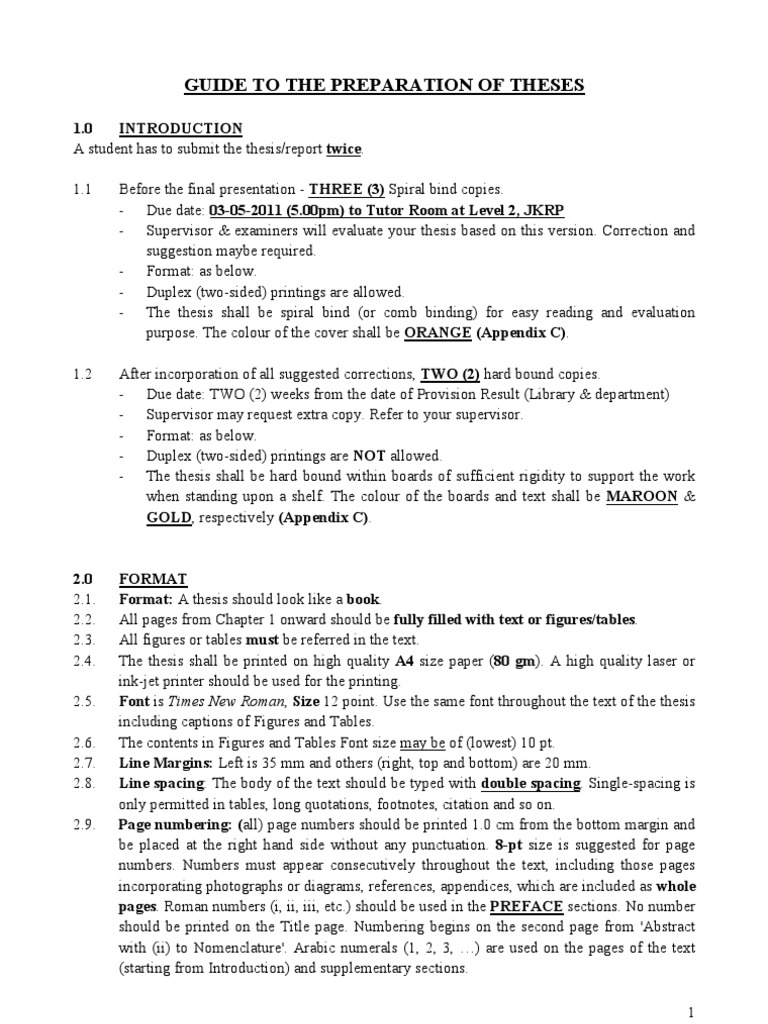 Guidelines - Undergraduate - Thesis - Final Reports | PDF | Thesis ...