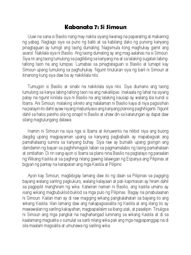 Kabanata 7: Si Simoun | PDF