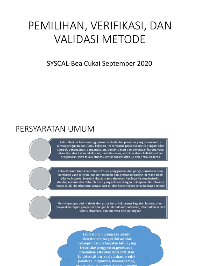 Pemilihan, Verifikasi Dan Validasi Metode Uji | PDF