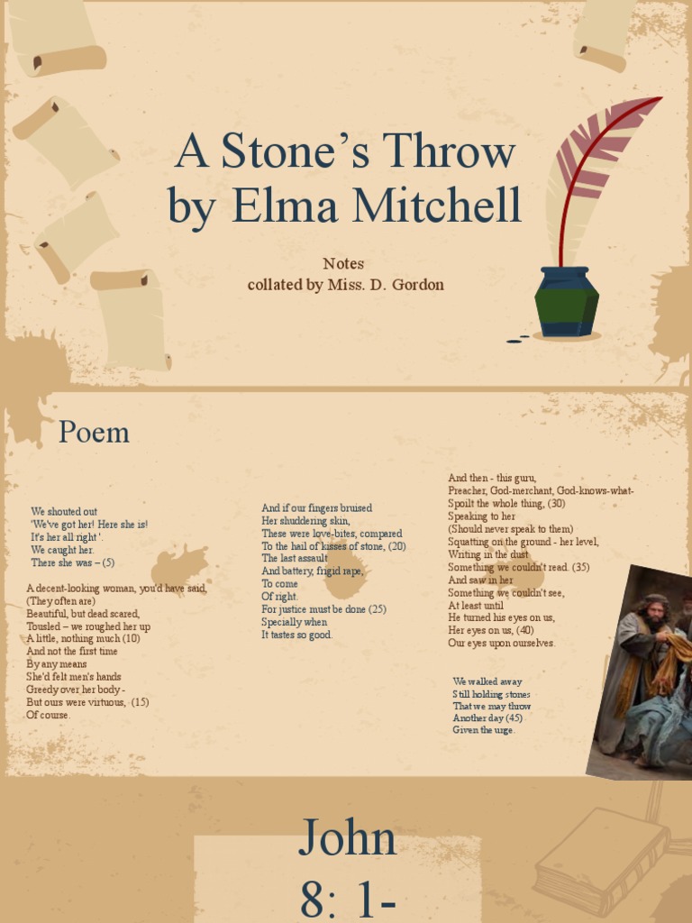 A Stones Throw by Elma Mitchell PPT Notes | PDF | Jesus | Adultery