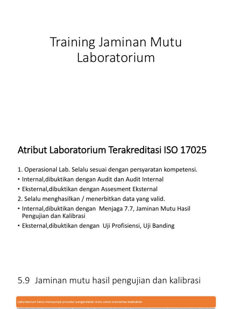 Jaminan Mutu Laboratorium | PDF