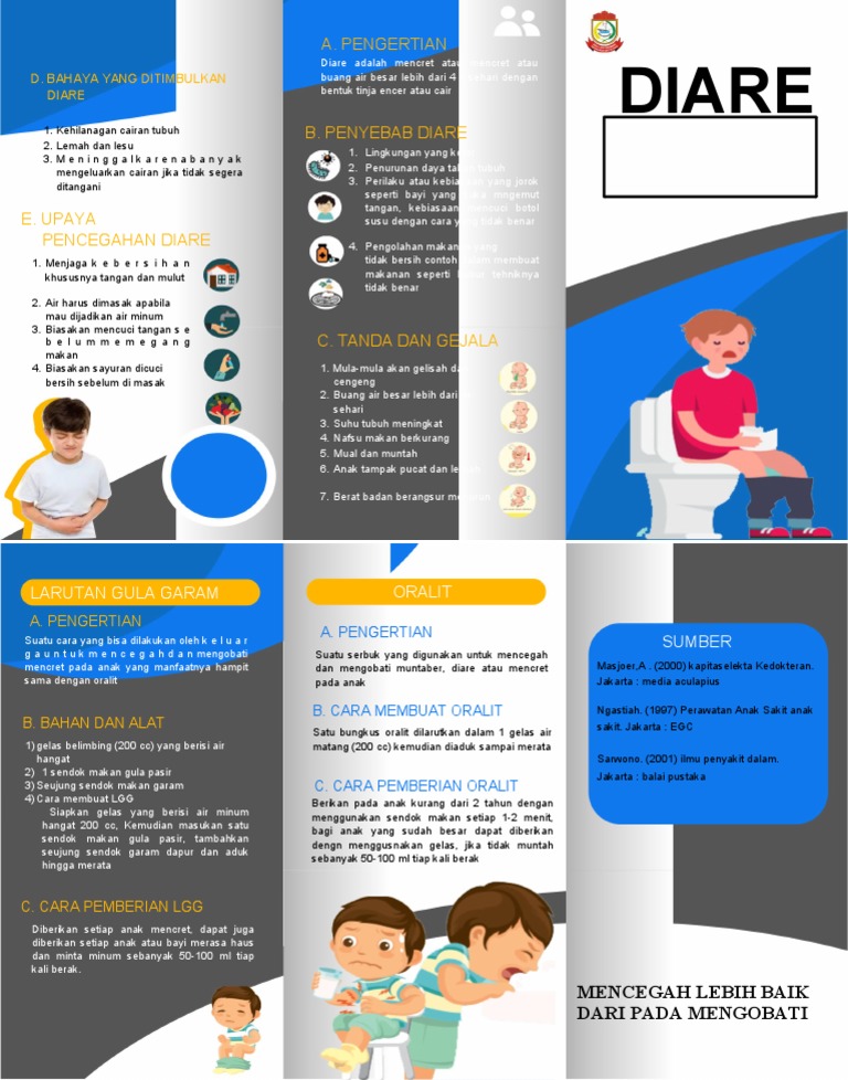 Leaflet Diare Pada Anak | PDF