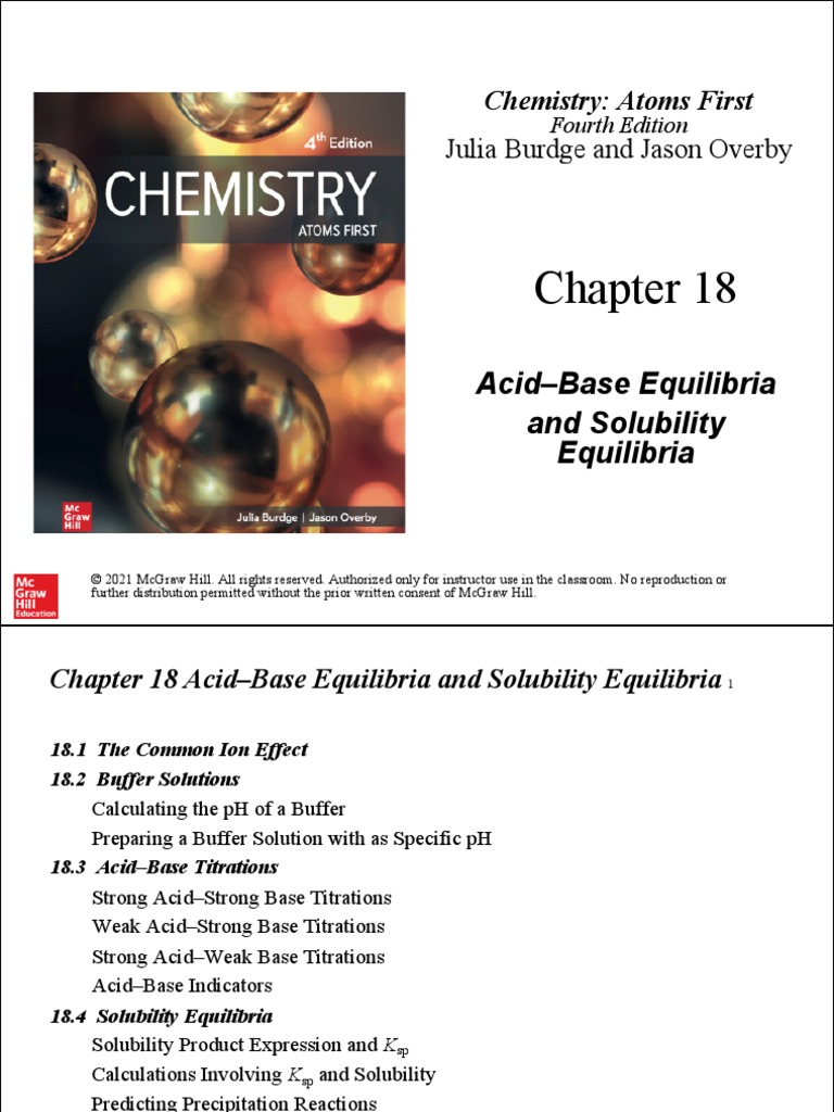 Julia Burdge and Jason Overby: Chemistry: Atoms First | PDF | Buffer ...