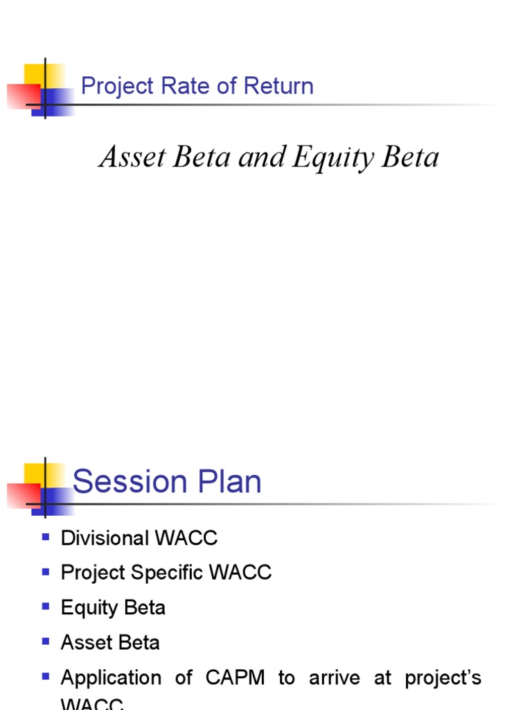 Asset Beta & Equity Beta | PDF | Capital Asset Pricing Model ...
