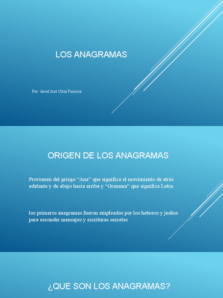Los Anagramas | PDF