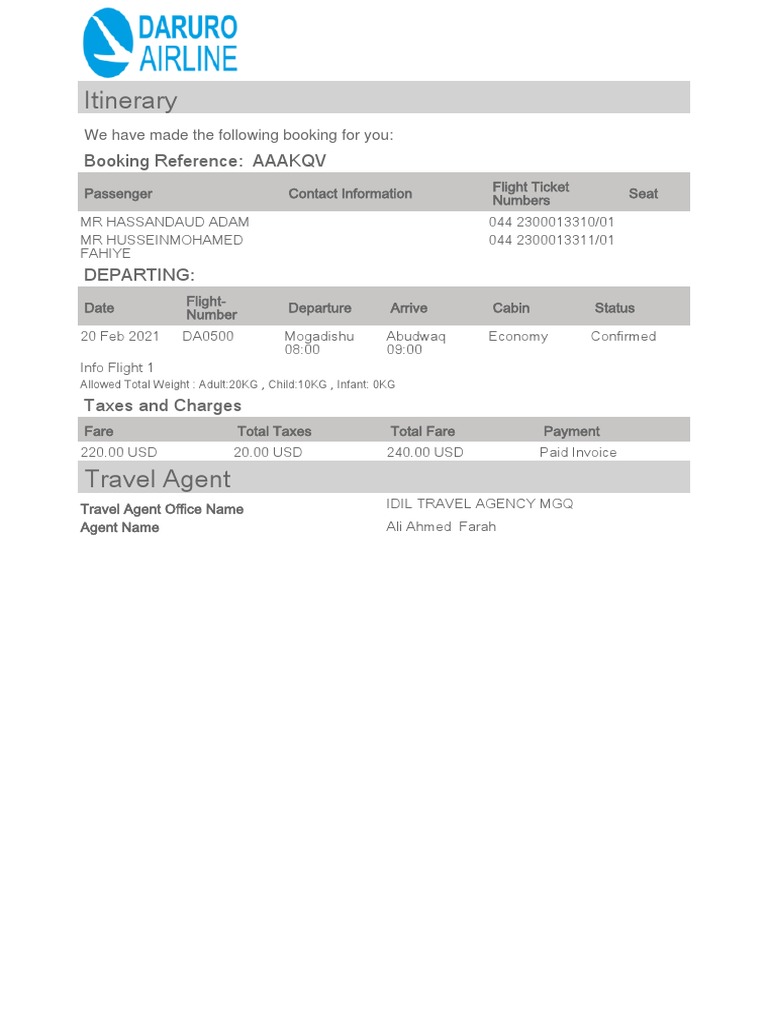 Itinerary: Booking Reference: AAAKQV | PDF | Aviation | Transport