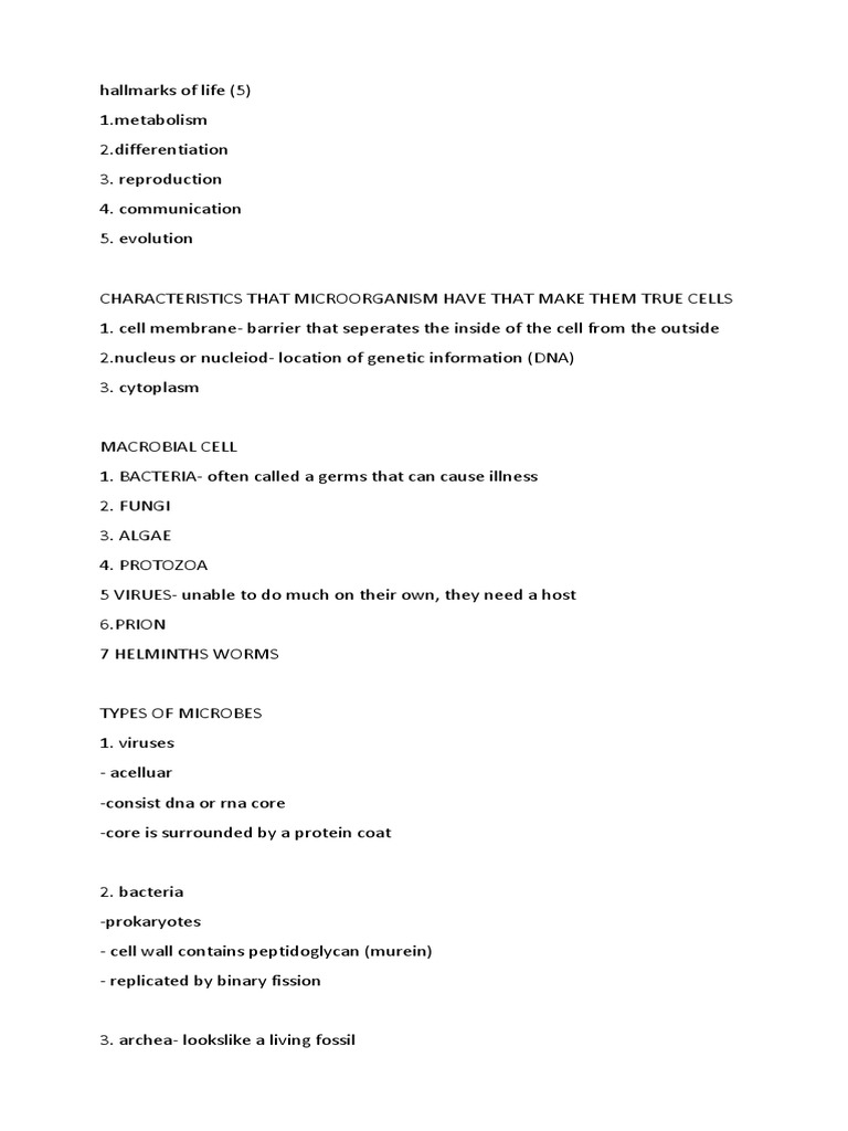 Reviewer Microbiology and Parasitology | PDF | Microorganism | Cell ...
