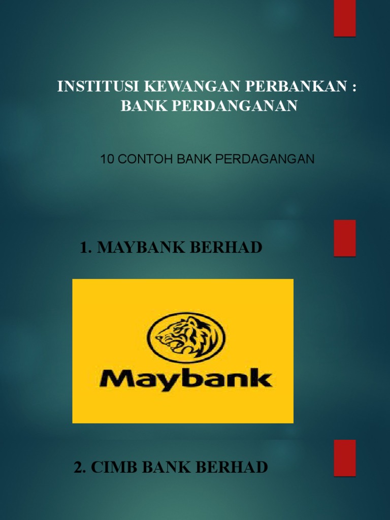 10 Contoh Bank Perdagangan | PDF