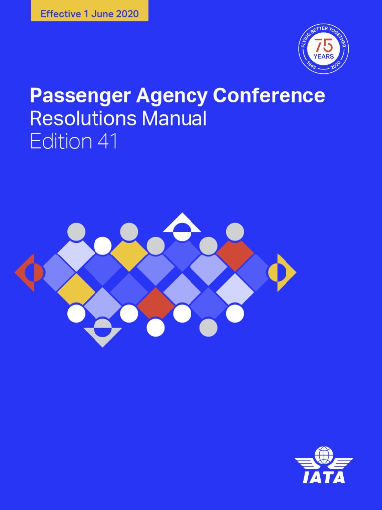Air IATA PAConf Resolutions Manual 2020 | PDF | Airlines | Aviation