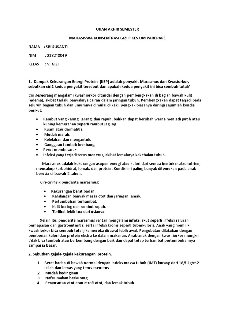 UAS Gizi Daur Hidup SRI SUSANTI | PDF