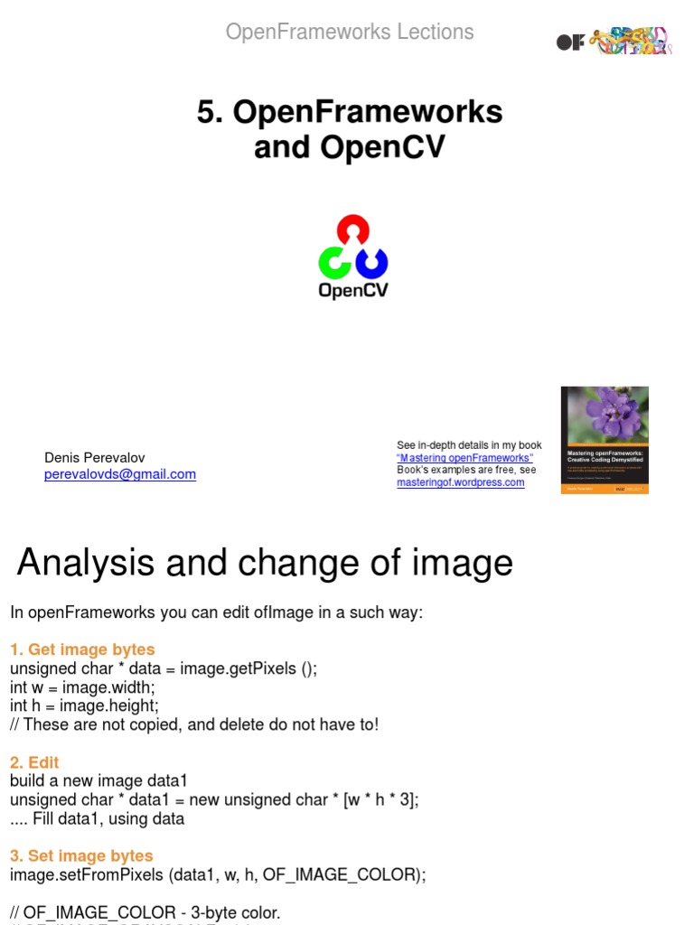 Open Frameworks and OpenCV | PDF | Integer (Computer Science) | Library (Computing)