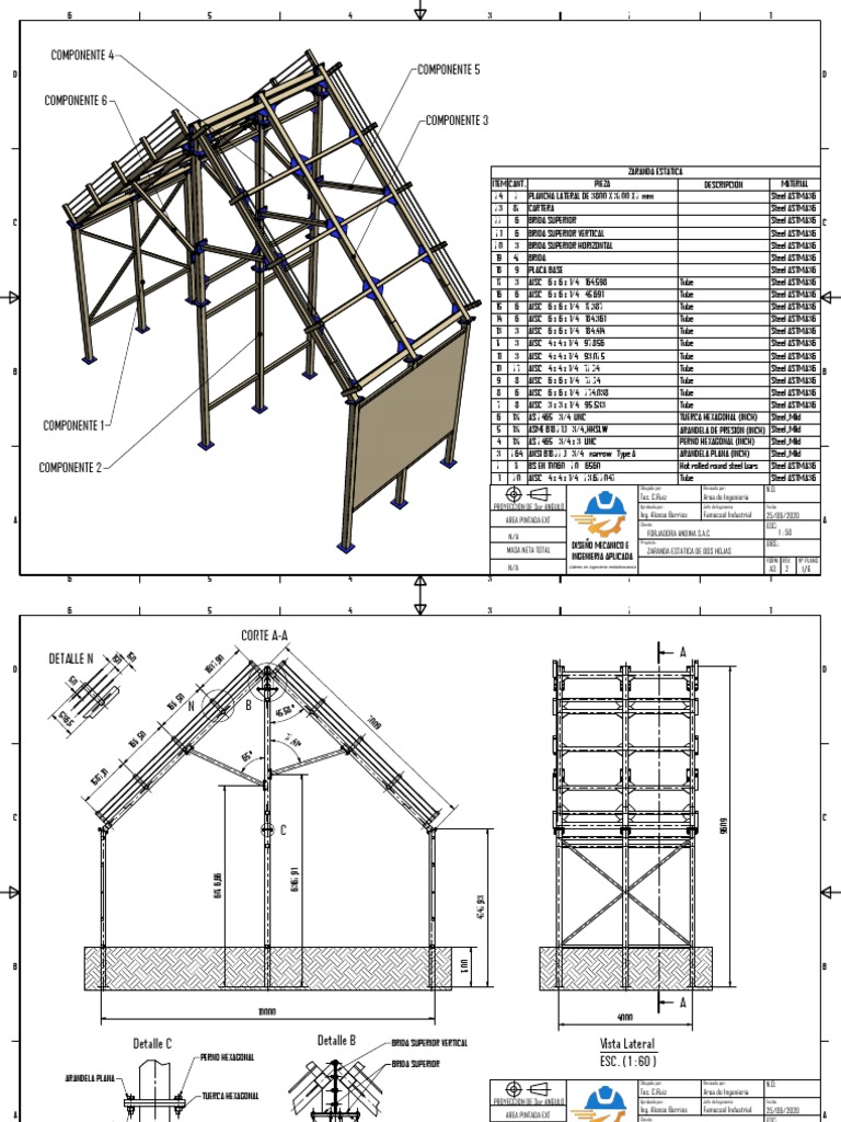 Plano - Zaranda Estática TERMINADO | PDF | Engenharia