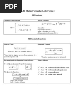 SAT Math Essential Formulas 2025 | PDF | Mathematical Analysis | Algebra