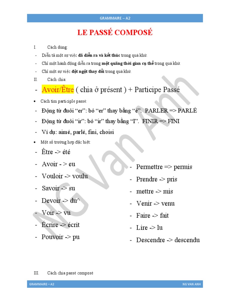 9.-Passe-Compose BT | PDF