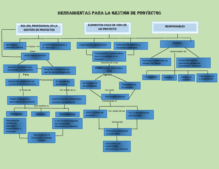 Mapa Conceptual de Gestión de Proyectos | PDF | Gestión de proyectos ...