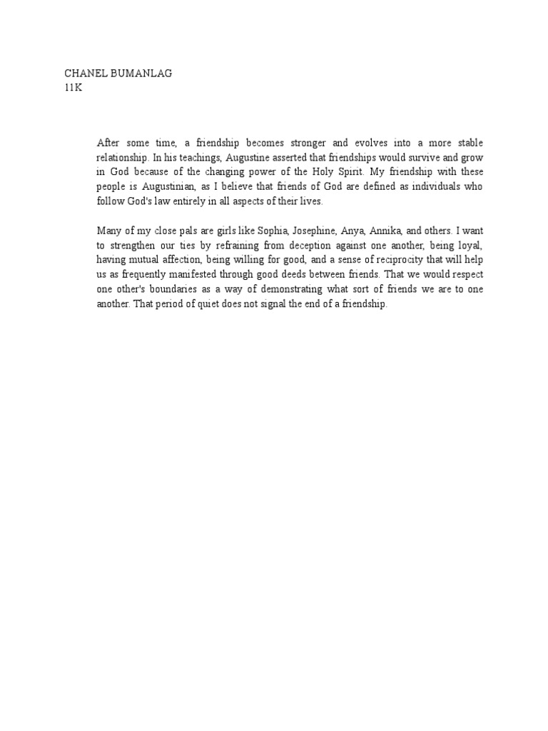 Theology Friendship Bumanlag | PDF