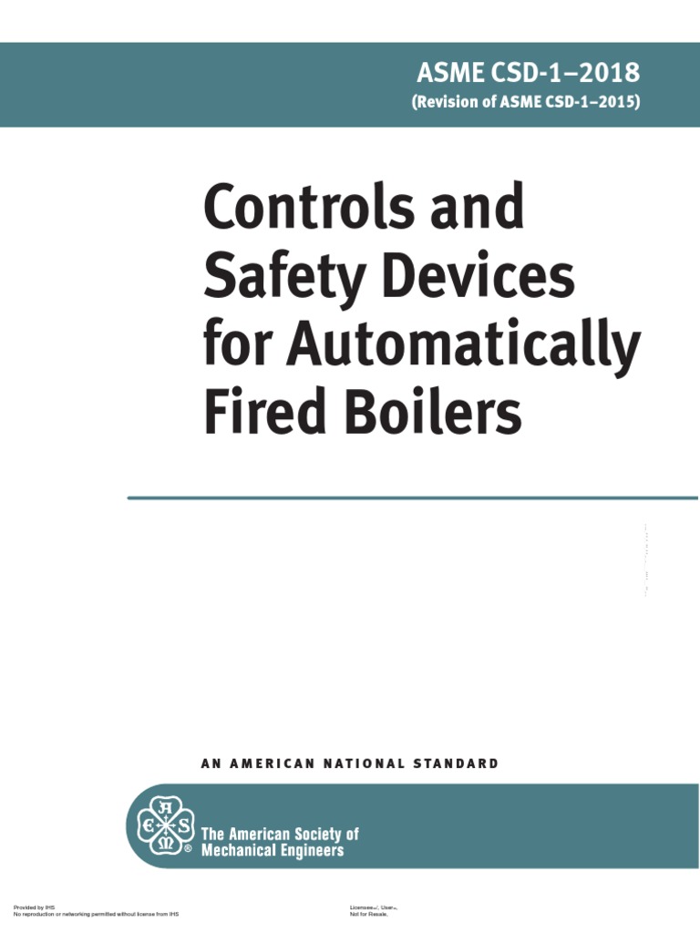 CSD-1 2018 Toc | PDF | Safety | Boiler
