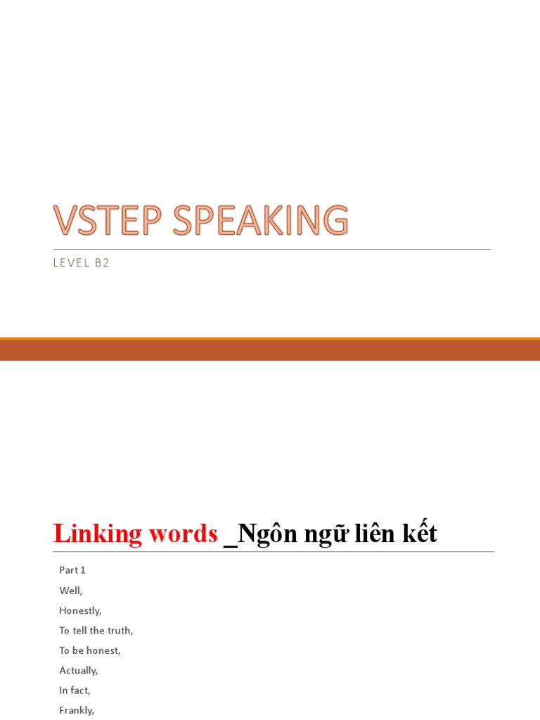 Vstep Speaking - B2 | PDF | Foods | Fast Food