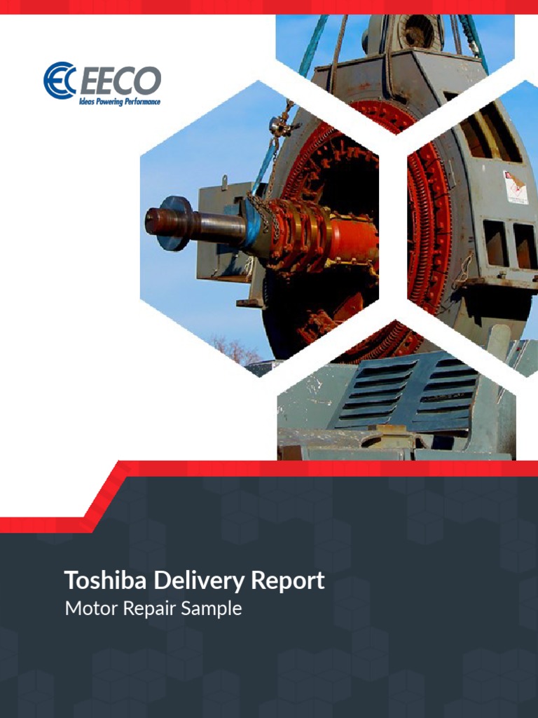 Toshiba Delivery Report: Motor Repair Sample | PDF | Electric Motor ...