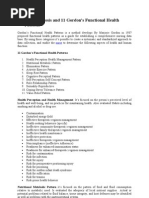 Gordon's 11 Health Patterns Overview | PDF | Nursing | Perception