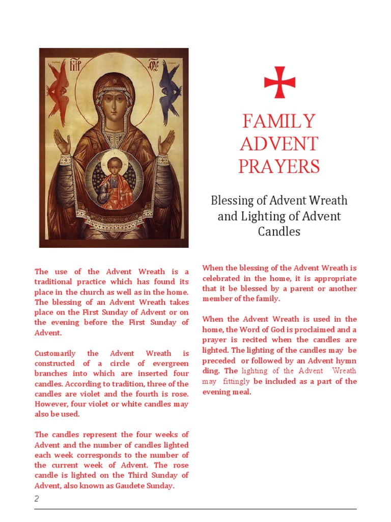 Family Advent Prayers English | PDF | Advent | Jesus