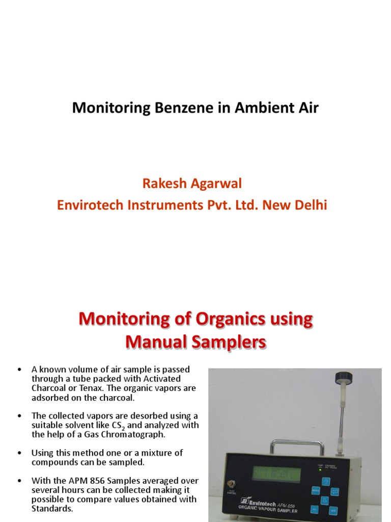 Monitoring Benzene in Ambient Air: Rakesh Agarwal Envirotech ...