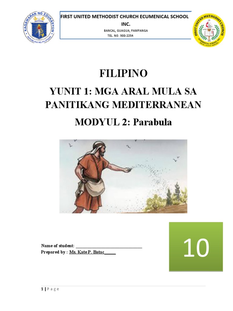 Filipino 10 Q1 Module 2 | PDF