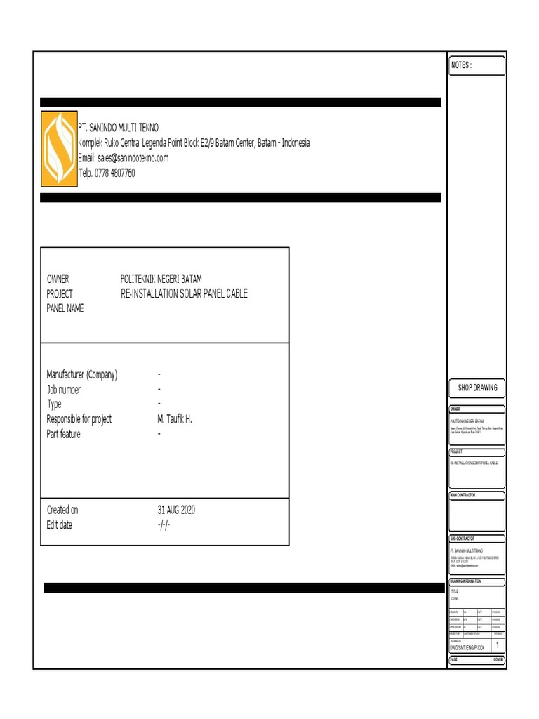 Re-Installation Solar Panel Cable: Notes | PDF | Energy Harvesting ...