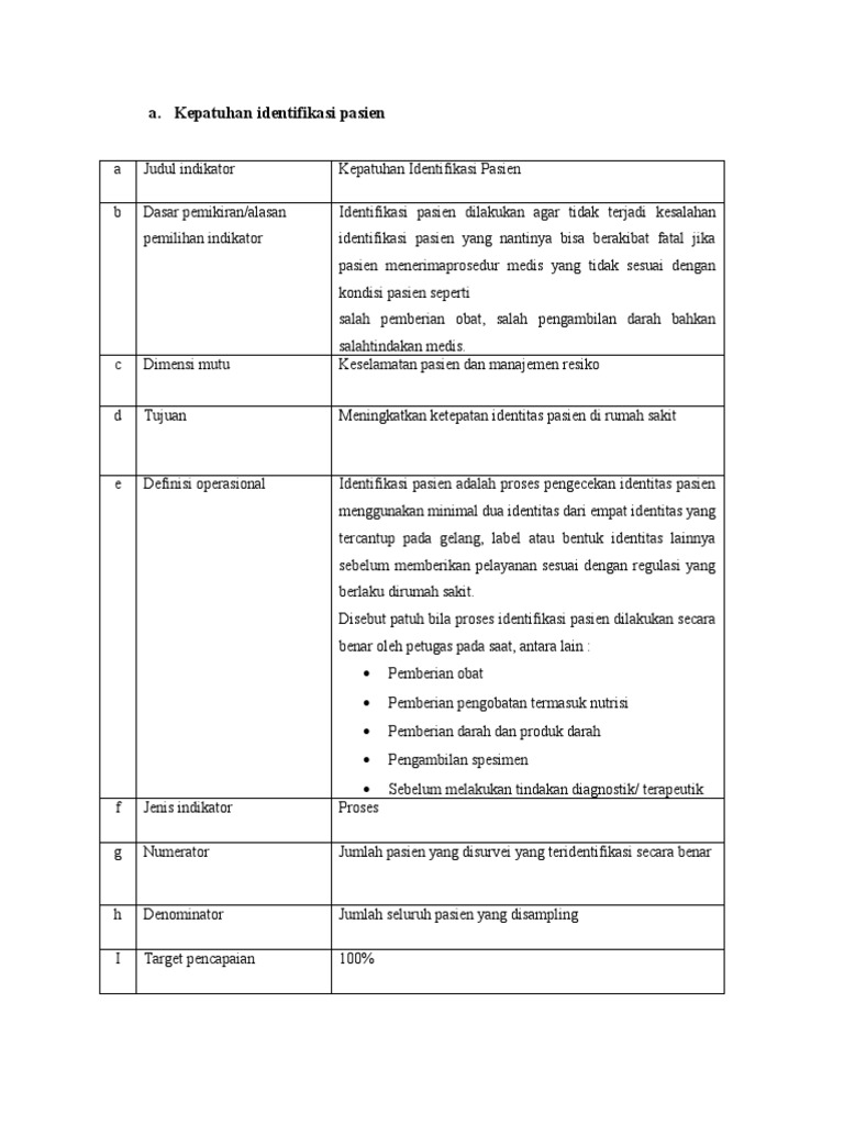 Kepatuhan Identifikasi Pasien 1 | PDF